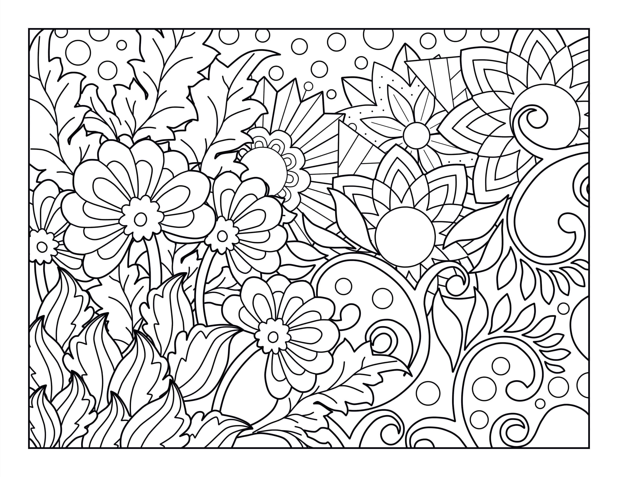 flower design coloring pages